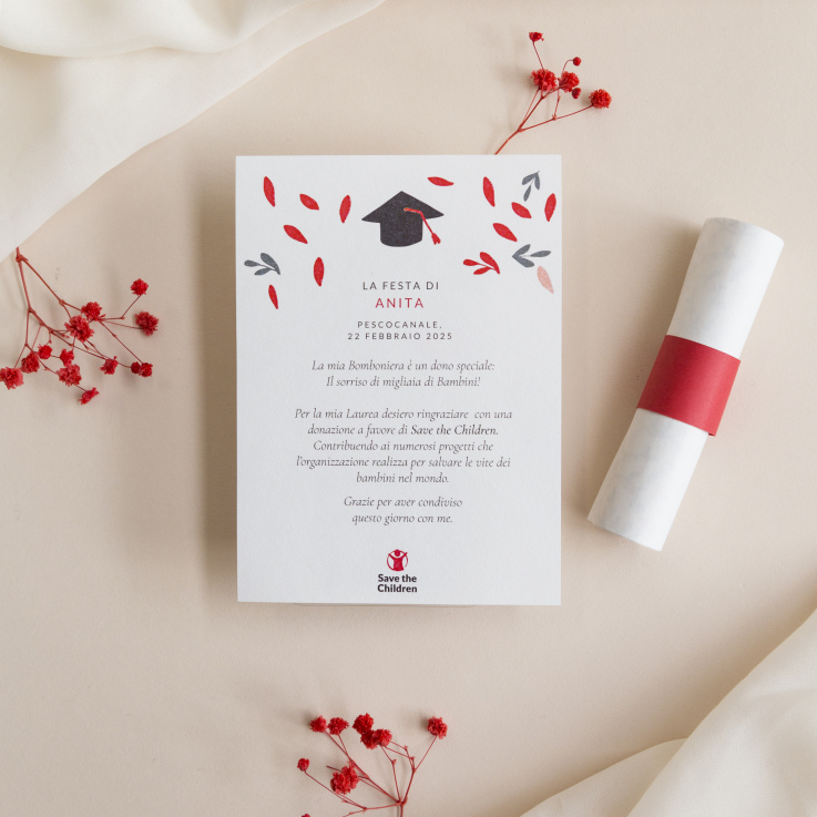 Pergamena Solidale Laurea | Save the Children